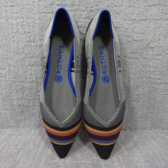 Rothy's | Shoes | Rothys The Point Inverse Stripe Multicolor Pointed ...